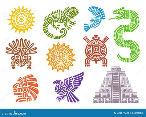 Aztec Drawings Symbols