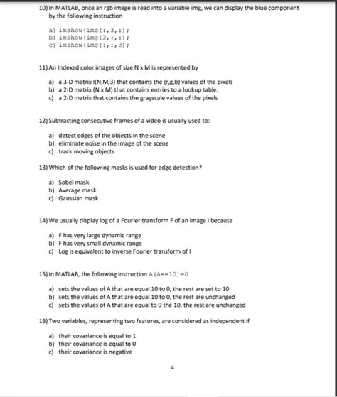 Solved 10 In MATLAB Once An Rgb Image Is Read Into A Chegg Com