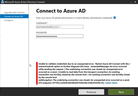 Upgrade Azure Active Directory Connect Fails With Unexpected Error Evotec