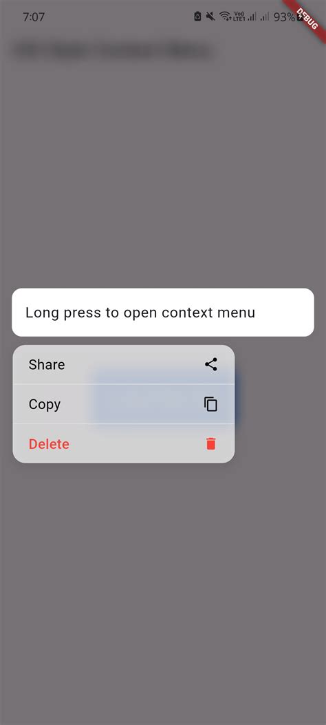 Contextmenuandroid Flutter Package