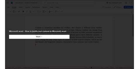 Microsoft Word How To Justify Text Content In Microsoft Word