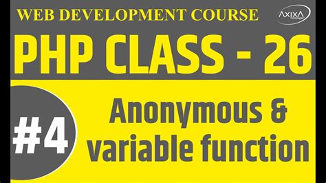Anonymous Function And Variable Function In Php 2020 Youtube