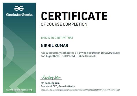 Dsa Geeksforgeeks Certification Learning Codingjourney Problemsolving Nikhil Kumar