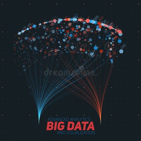 vector abstract colorful big data information sorting visualization