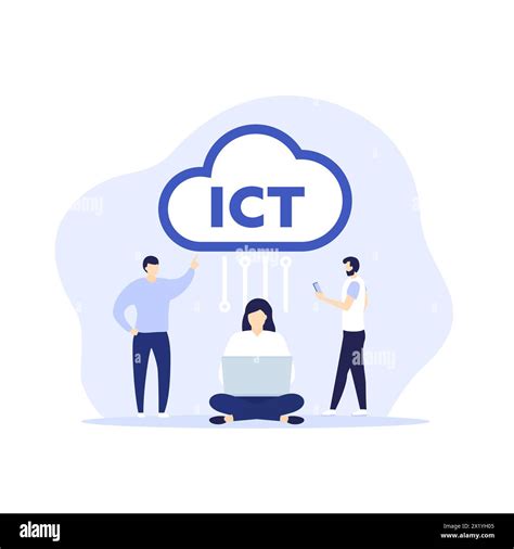 Ict Information Technology Vector Illustration Stock Vector Image