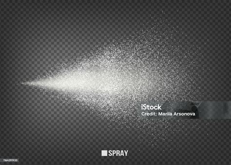 공기가 좋은 물 스프레이 안개 검은 색 투명 배경에 격리 된 분무기 안개 공기 가 있는 스프레이 물 안개 깨끗 한 그림입니다 디자인 광고 브로셔 및 나머지를 위한 벡터 검은