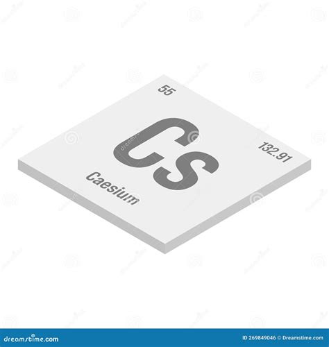 Caesium Cs Periodic Table Element Royalty Free Illustration 269849046