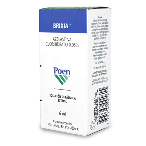 Brixia Azelastina 0 05 Solución Oftalmica 6 Ml Cruz Verde