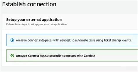 Set Up Application Integration For Zendesk Amazon Connect