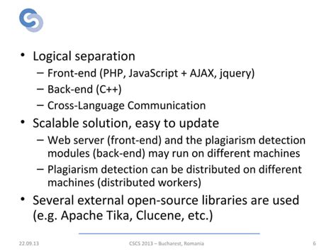 Automatic Plagiarism Detection System For Specialized Corpora Ppt