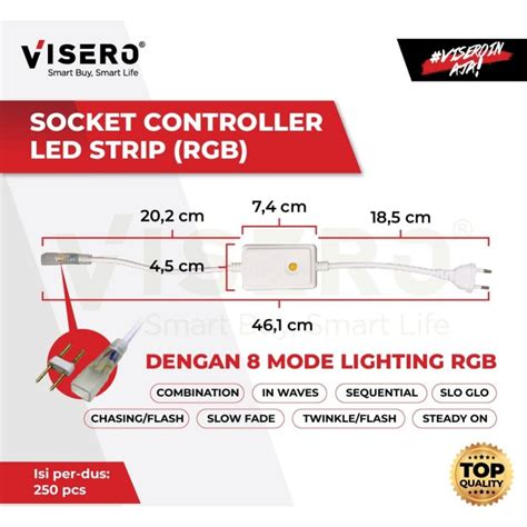 Jual Socket Controller Led Strip RGB Soket LED Selang RGB Shopee Indonesia