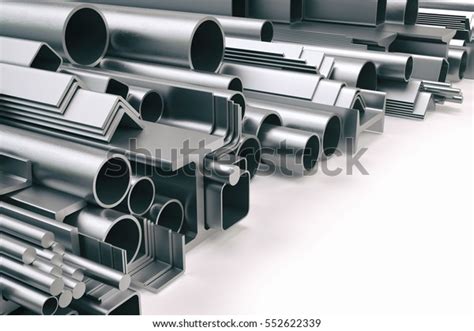 흰색으로 분리된 금속 프로파일3d 그림 스톡 일러스트 552622339