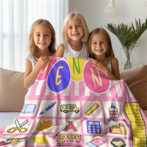 Personalized Back To School Blanket First Day Of School T Etsy