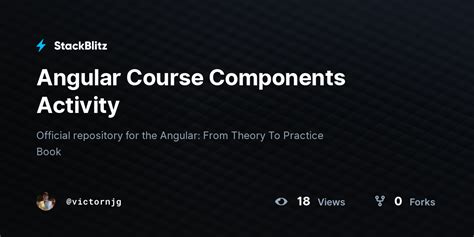 Angular Course Components Activity StackBlitz