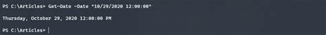 Understanding Powershell Dates And Time