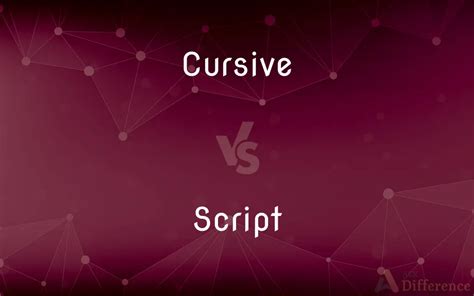 Cursive Vs Script Whats The Difference
