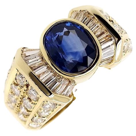 Igi Certified 161ct Natural Sapphire And 166ct Natural Diamonds Gold