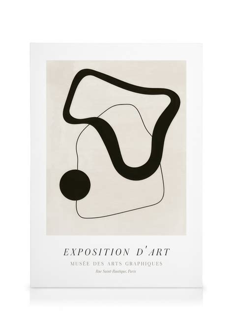 Exposition Dart Graphique No2 Canvas Abstract Shapes Black Desenioie