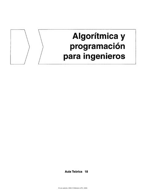 Algoritmos Programacion Para Ingenieros Pdf Ingeniería De Software