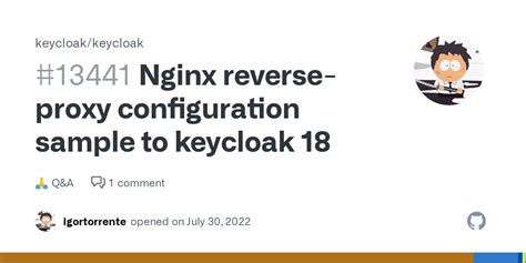 nginx reverse proxy configuration sample to keycloak 18 · keycloak