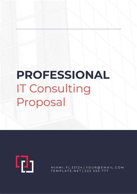 It Consulting Proposal Template
