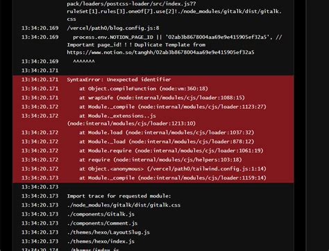 部署错误v 修改blog config js后部署时报错 Issue tangly NotionNext GitHub