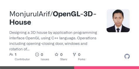 github monjurularif opengl 3d house designing a 3d house by