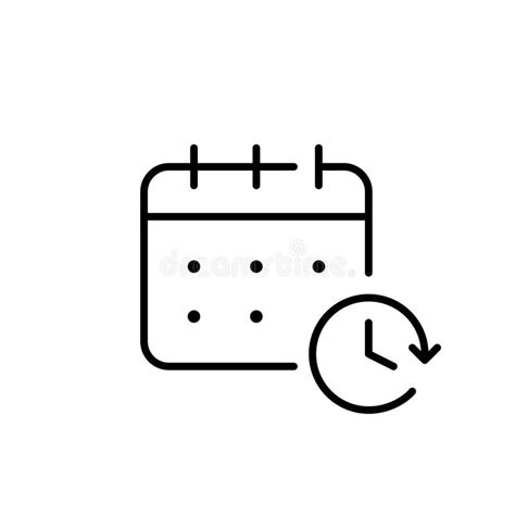 Calendar And Clock Time Management And Scheduled Events Pixel Perfect Vector Icon Stock Vector