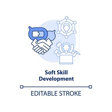 Soft Skill Development Light Blue Concept Icon In Demand Additional