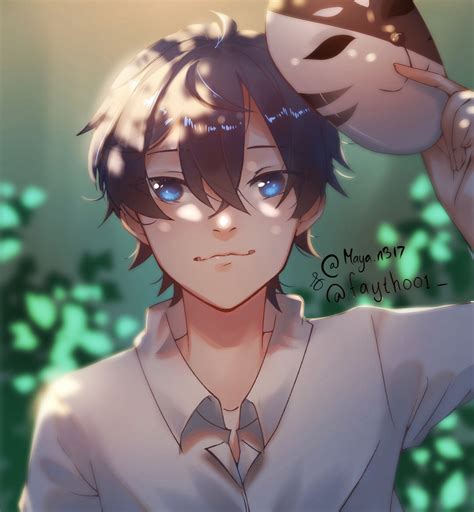 Фото Голубоглазый парень с маской By Mayan3