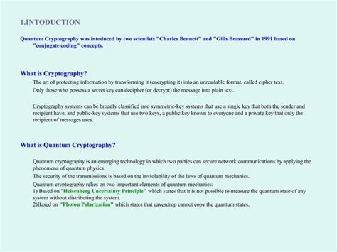 quantum cryptography a modern cryptographic security ppt