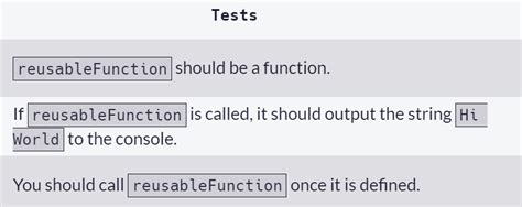 Basic Javascript Write Reusable Javascript With Functions Javascript The Freecodecamp Forum
