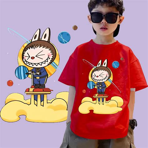 2024 แฟชั ่ น Labubu Labu Boo เสื ้ อยืดเด ็ กการ ์ ตูน Pop Mart การออกแบบที ่ สนุกและอินเทรนด ์