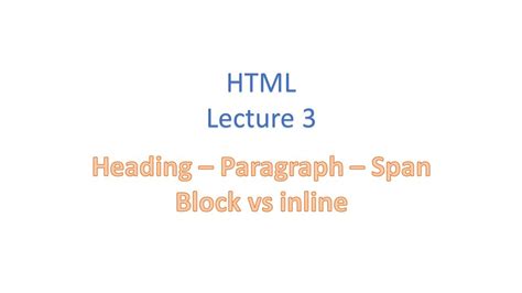 Html Lecture 3 Youtube Html Lecture 3 Youtube
