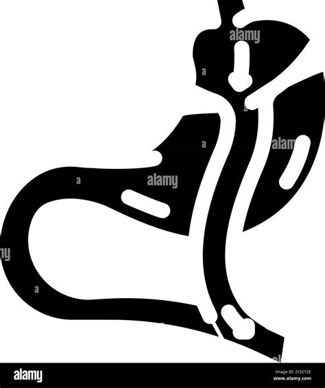 Gastric Bypass Surgery Glyph Icon Vector Illustration Stock Vector