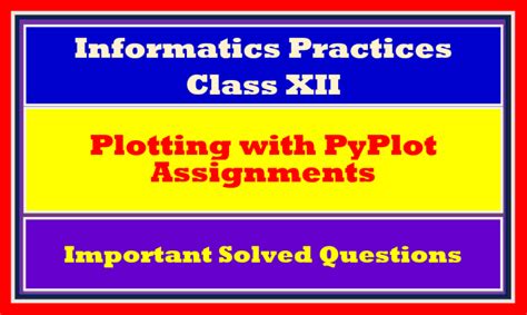 Important Plotting With Pyplot Assignments Class 12 Ip Tutorialaicsip