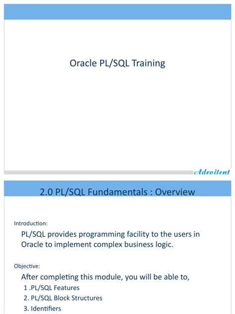 oracle pl sql pdf pl sql subroutine