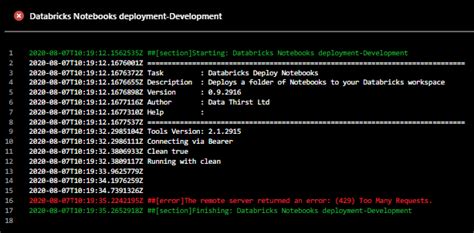 too many requests · issue 27 · datathirstltd databricks vsts tools