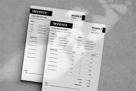 Powerpoint Invoice Template Etsy