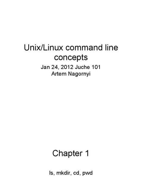 unix command line concepts pdf file system directory computing