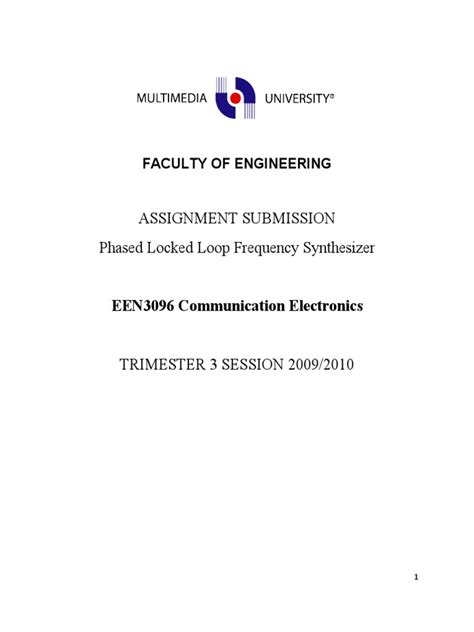 Phased Locked Loop Frequency Synthesizer Pdf