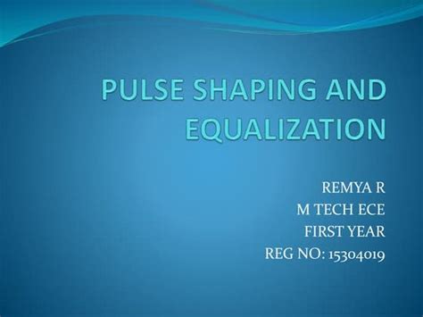 Equalization Pptx Equalization Pptx