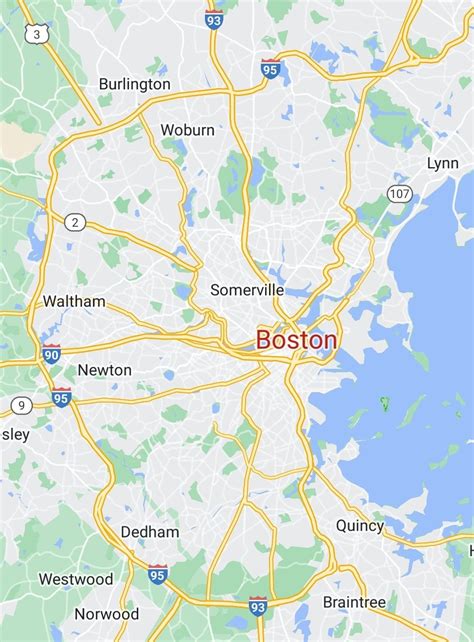 Map Of Boston Massachusetts