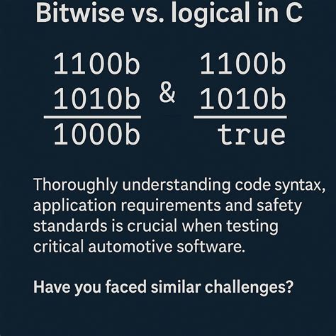🔍 Bitwise Vs Logical In C — A Subtle But Critical Distinction Its Easy To Overlook Small