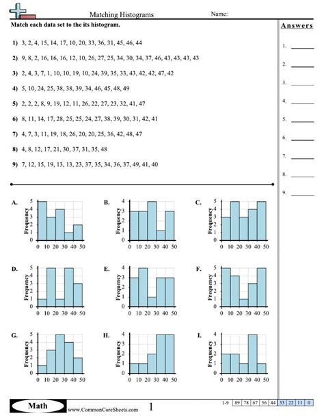 Matching Histograms Worksheet Live Worksheets Worksheets Library