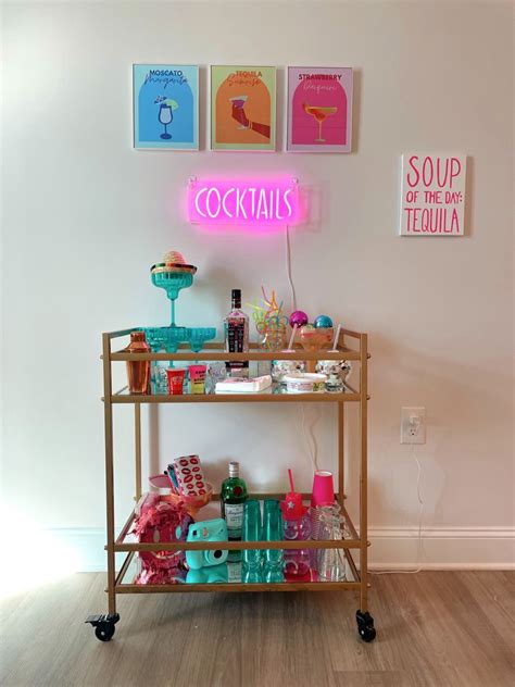 Colorful Bar Cart For Vibrant Home Decor