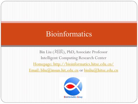 Bioinformatics Introduction Course Overview And Key Concepts
