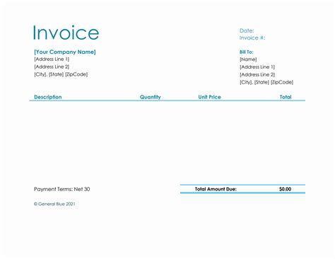 Free Excel Customer Invoice Templates