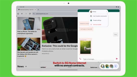 Here S A First Look At Android S Revamped Chat Bubbles Feature On The Pixel Tablet
