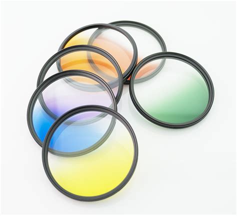 Camera Lens Filter Color Graduated And Conversion Effects For
